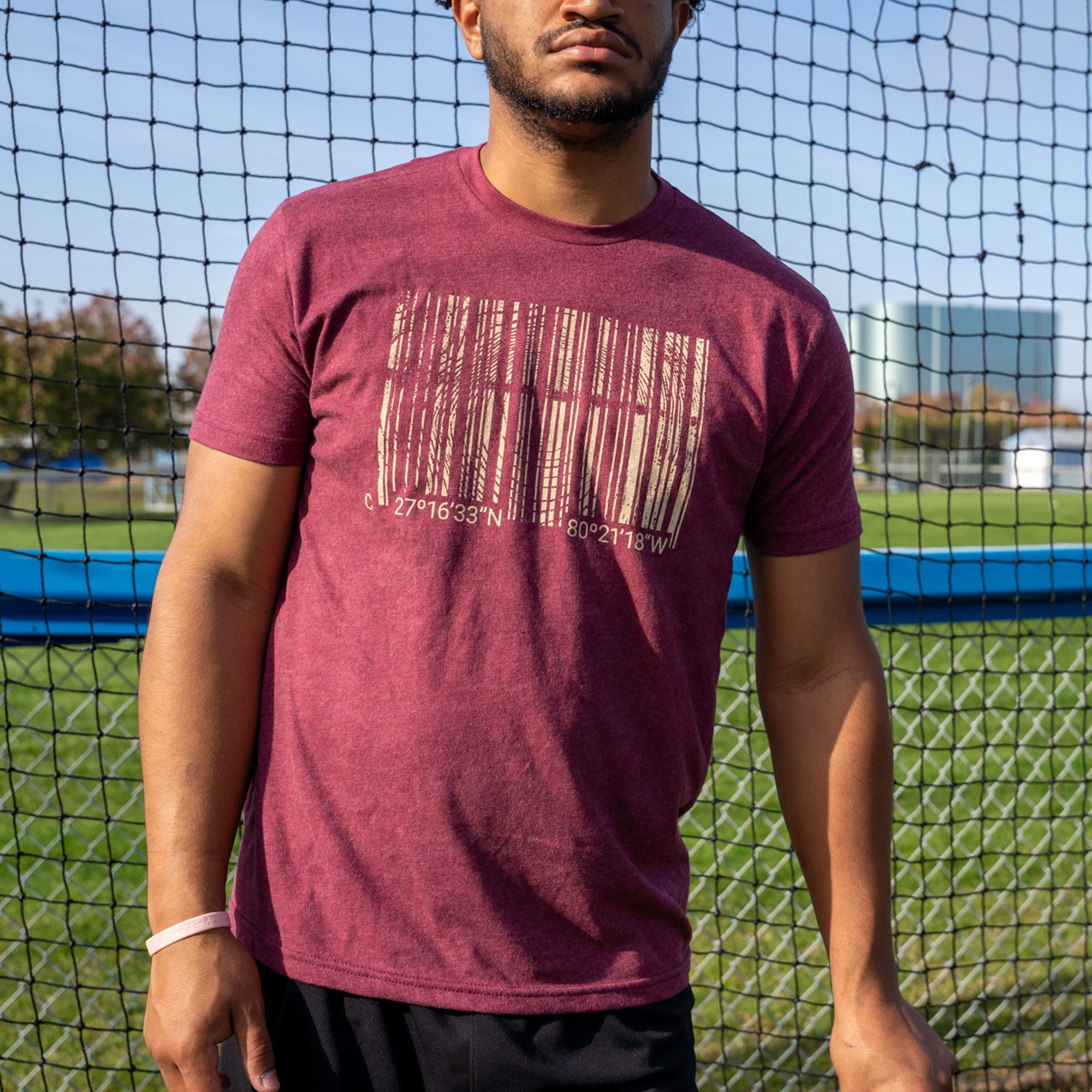 Chandler Bats | Chandler Heather Maroon GPS ID Series Tee